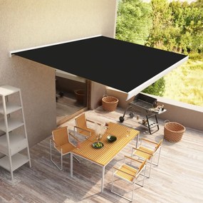 Kazetová markýza s ručním ovládáním 300x250 cm Dekorhome Krémová / bílá