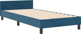 Postel s boxspringem s čelo Tmavě modrá 90 x 190 cm samet 3344913