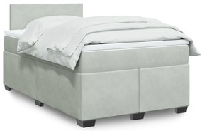 Box spring postel s matrací světle šedá 120 x 200 cm samet 3286276