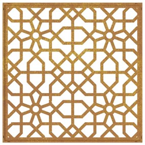 Zahradní nástěnná dekorace 55 x 55 cm corten Maurský design