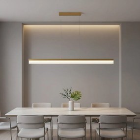 Toolight Toolight, LED stropní svítidlo 120cm, APP1694-CP, zlatá matná, OSW-07891