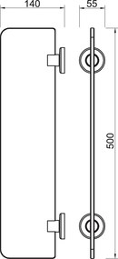 Ferro Smile Polička SMILE, chromová, ASM13