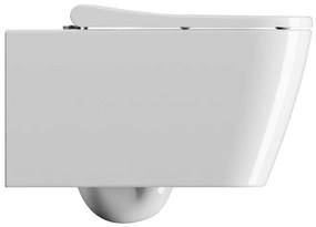 GSI NUBES závěsná WC mísa, Swirlflush, 35x55 cm, bílá ExtraGlaze