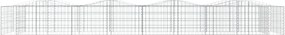 Klenutý gabion vyvýšený záhon 400x100x50 cm pozinkované železo 153551