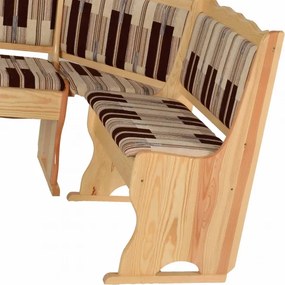 Rohový jídelní komplet N2, olše / hnědooranžová
