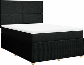 Box spring postel s matrací černá 140 x 190 cm textil 3294346