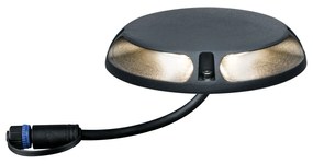 Paulmann 93920 Plug&Shine Shine, pojezdové svítidlo na podlahu, 2x3W LED 3000K, antracit, prům. 16cm, IP67