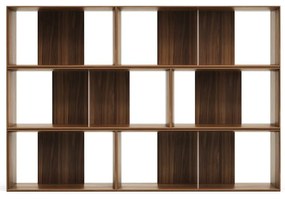Modulární policový systém v dekoru ořechu v přírodní barvě 6 ks 168x114 cm Litto – Kave Home