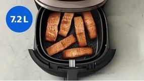 Philips NA543/00 černo-zlatá / Horkovzdušná fritéza / 2000 W / objem 7