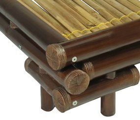vidaXL Rám postele tmavě hnědý bambus 140 x 200 cm