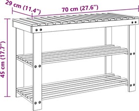 vidaXL Marketos Botník s lavičkou 2 v 1 2 ks masivní dřevo