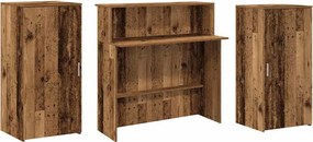 Recepční stůl starého dřeva 200x50x103,5 cm kompozitní dřevo 3324221