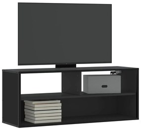 TV skříňka černá 100 x 31 x 39,5 cm kompozitní dřevo a kov