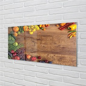 Obraz na skle Board chřest ananas jablko 120x60 cm
