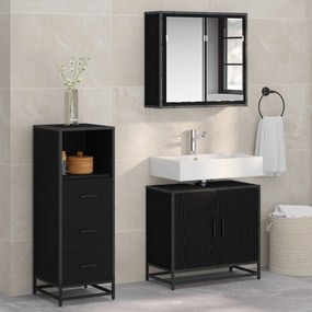 Sada koupelnového nábytku 3 ks Černý dub 65 x 33 x 60 cm 3402434