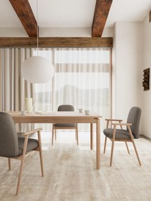 ACTONA Set dvou jídelních židlí s područkami CALVIN taupe