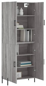 Skříň highboard šedá sonoma 69,5 x 34 x 180 cm kompozitní dřevo