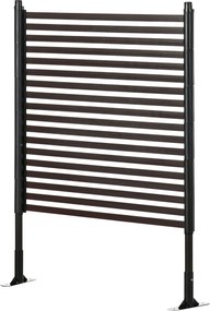 Outsunny modulární kovový panel pro zahradní soukromí — patky nebo zemní kolíky, 93 x 22 x 124 cm | Aosom