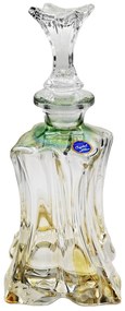 Crystalite Bohemia láhev na whisky Florale zelená 500 ml