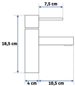 Umyvadlová baterie MAXMAX Rea TESS - nízká - černá