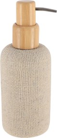 Dávkovač mýdla Solena, béžová/s dřevěnými prvky, 340 ml