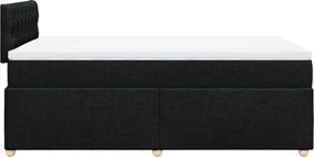 Box spring postel s matrací černá 120x200 cm textil 3288956