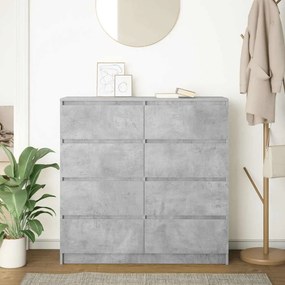 Příborník betonově šedý 100x35x99 cm kompozitní dřevo 3328492