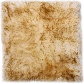 Podsedáky na židle 2 ks hnědé žíhané 40 x 40 cm pravá ovčí kůže 283887