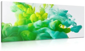 Obraz inkoust v zelených odstínech - 120x60 cm