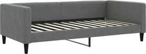 Válenda s přistýlkou a matracemi tmavě šedá 100 x 200 cm textil 3196602
