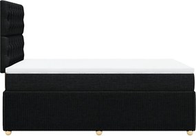 Box spring postel s matrací černá 120x190 cm textil 3292004