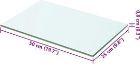 Policová deska sklo čiré 50x25 cm 243820
