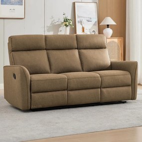 Sedací sestava BRAVEN 3+1+1 s FUNKCÍ RELAX | hnědá látka | EXTRA POHODLNÉ