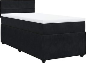 Box spring postel s matrací černá 90x190 cm samet 3289928