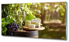 Wallmuralia Foto obraz skleněný horizontální Víno a občerstvení 100x50