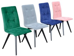 Moderní čalouněná židle JK33, Barva dřeva: černá, Potah: Magic Velvet 2217