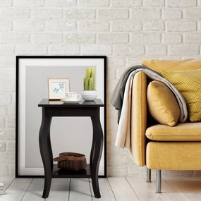 Costway Sada 2 kusů s elegantními odkládacími stolky se zakřivenými nohami a 2