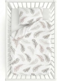 Kvalitex Bavlněné povlečení do dětské postýlky Shelby bílé 1x 90/135, 1x 40/60cm