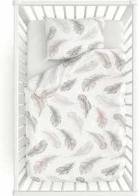 Kvalitex Bavlněné povlečení do dětské postýlky Shelby bílé 1x 90/135, 1x 45/60cm