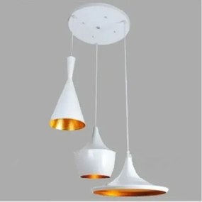 Designový lustr Mix bílé/zlaté