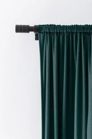 Zelený zatemňovací závěs VELVET 135x250 cm Zavěšení: Řasící páska