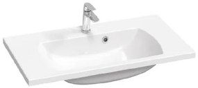 Ravak Classic II - Umyvadlo 800x450x158 mm, s přepadem, otvor pro baterii, bílá XJX01180000