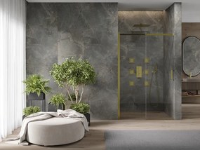 Mexen OMEGA posuvné posuvné sprchové dveře do otvoru 110 cm, zlatá-transparentní, 825-110-000-50-00