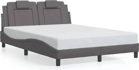 Rám postele Viana bez matrace šedý 120x200 cm umělá kůže 3208085