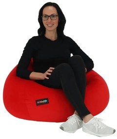 Sedací vak, červená látka, TRIKALO