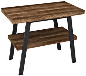 Sapho TWIGA umyvadlový stolek 90x72x50 cm, černá mat/dub tmavý - VC442-90-11