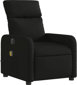 Elektrické masážní polohovací křeslo černé textil 3206692