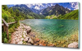 Wallmuralia Fotoobraz na skle Mořské oko Tatry 100x50