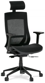 Autronic Kancelářská ergonomická židle VEGA — síťovina, černá