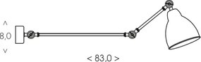 BRILAGI - Nástěnná lampa QUILL 1xE27/40W/230V 83 cm černá